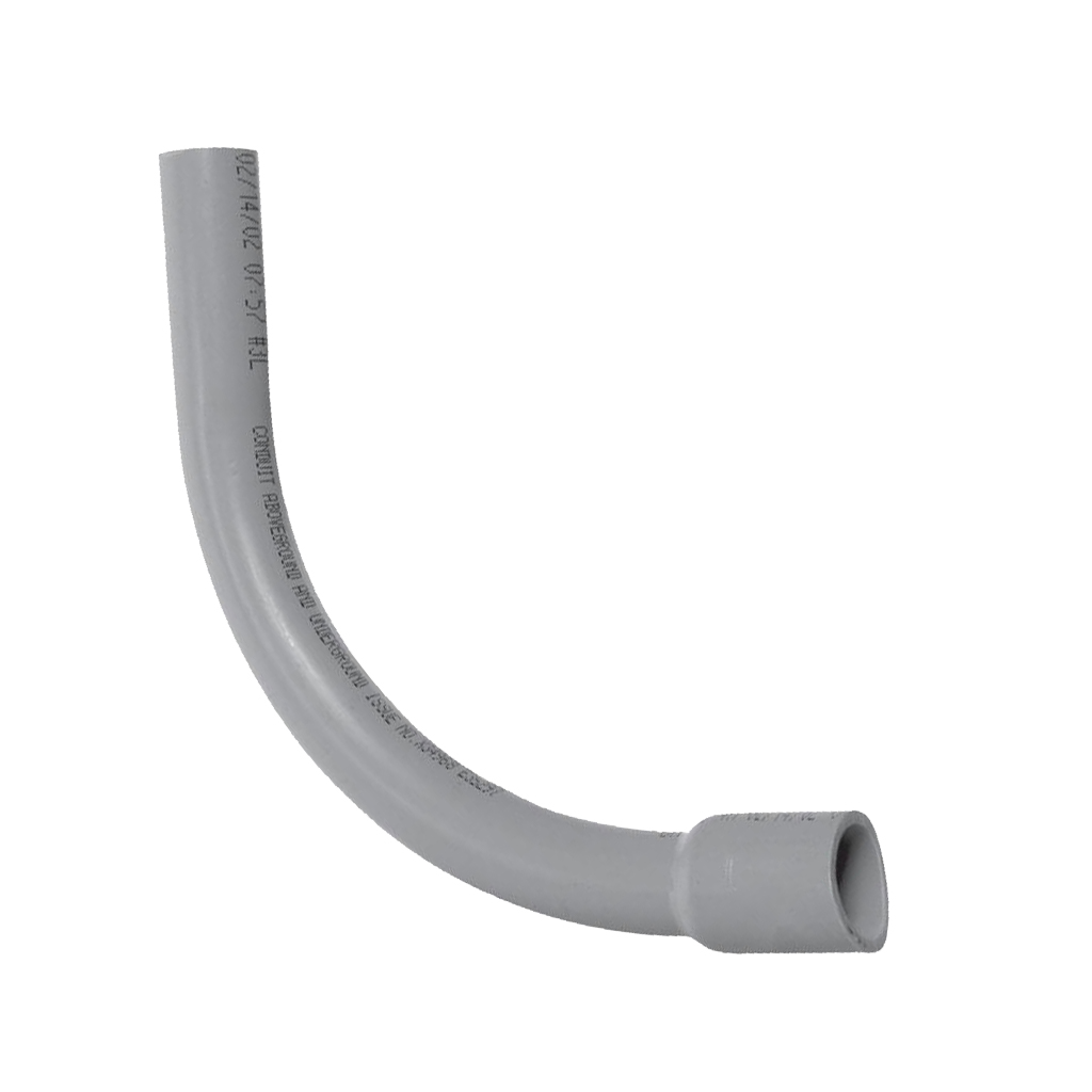 1" PVC Sweep 90° (Grey) - Alberta Wilbert Sales